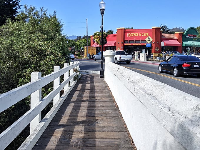 White picket fences and wooden boardwalks – Half Moon Bay's Main Street feels like stepping into a seaside novel where coffee shops replace plot twists.