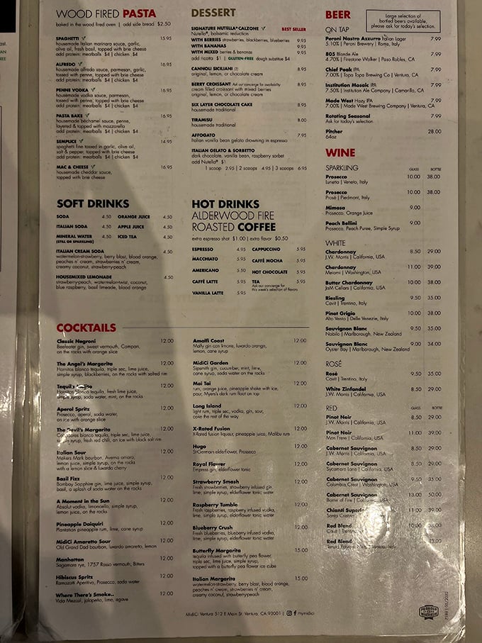 A menu that doesn't need gimmicks—just honest-to-goodness Italian classics that make decision-making deliciously difficult.