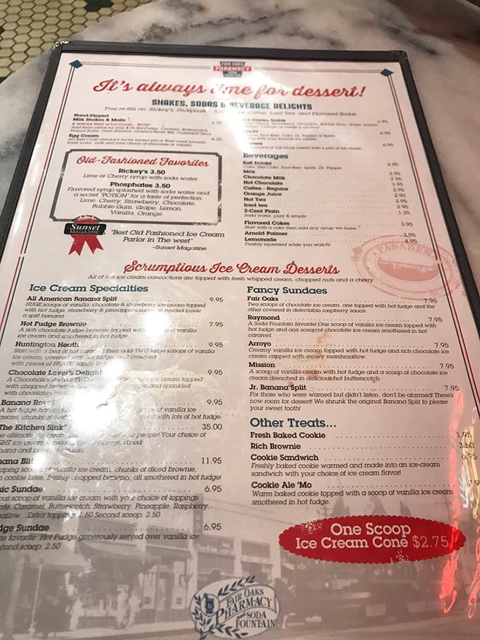 This menu reads like a love letter to your childhood, with prices that won't require a second mortgage.