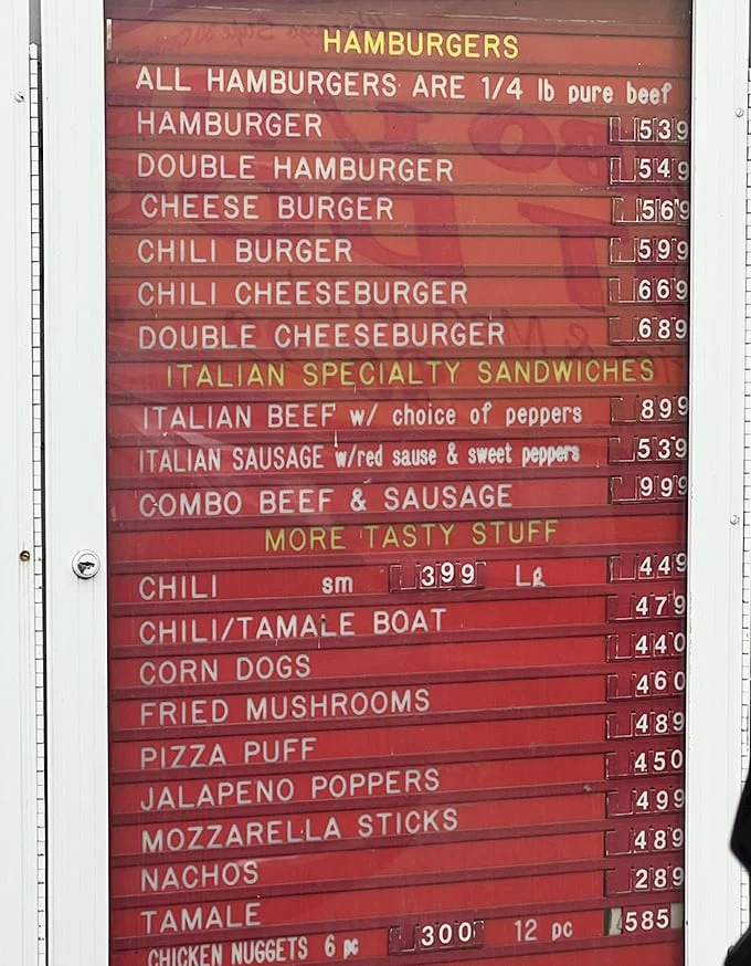 This menu board is Chicago's version of sacred text—the commandments of comfort food written in illuminated glory.