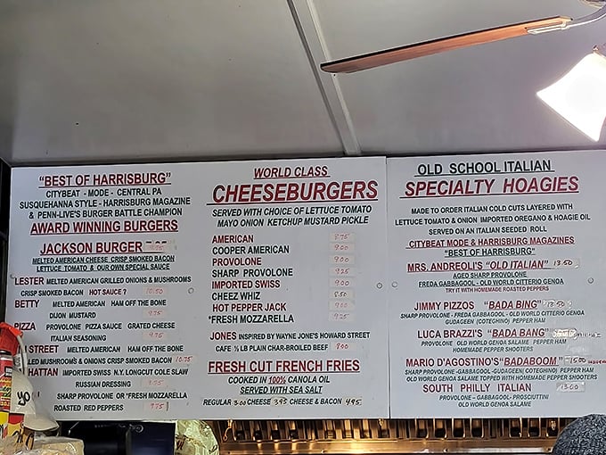 Not just a menu—it's a roadmap to happiness. Each item represents a different path to the same destination: food euphoria.