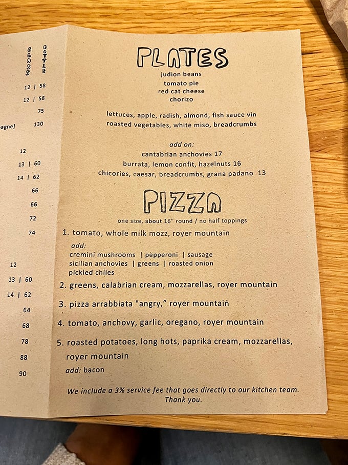 A menu that doesn't need 50 pages to impress. Each option reads like a love letter to ingredients that actually belong together.
