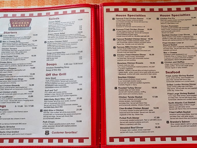 A menu that doesn't need fancy fonts or pretentious descriptions – just honest food that's kept Illinoisans coming back since before color TV was standard.