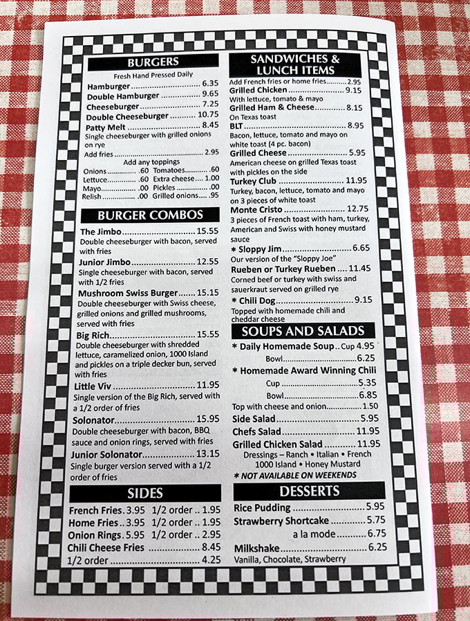 This isn't your typical diner menu – breakfast tacos share space with all-American comfort food classics.