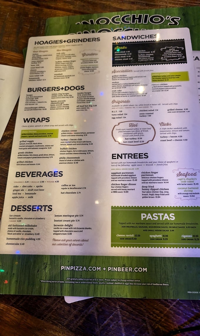 A menu that doesn't need fancy fonts or pretentious descriptions—just honest food that makes decision-making the hardest part of your visit.