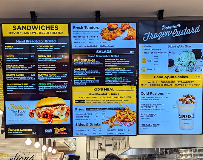 The menu board at Super Chix reads like a love letter to poultry possibilities—each option more tempting than the last.