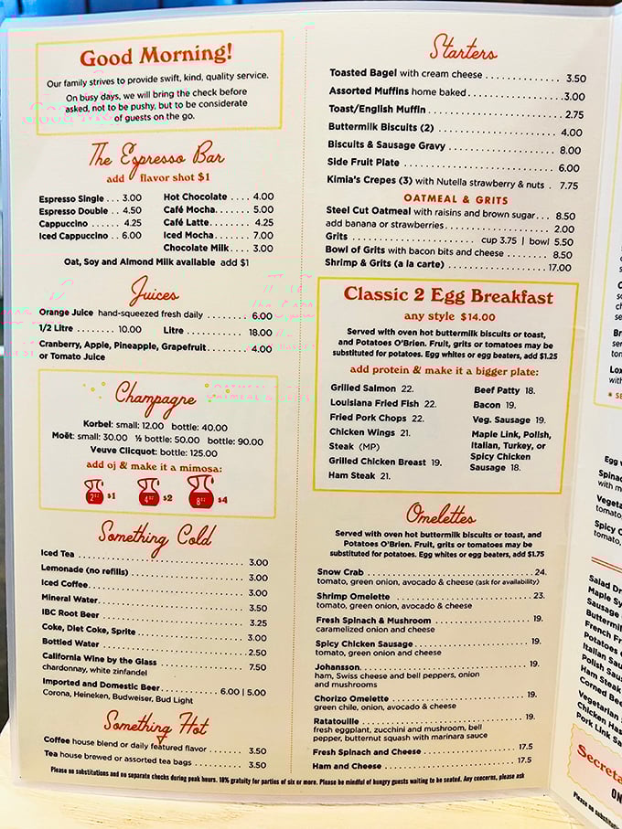A menu that respects the classics while offering enough variety to keep regulars coming back. The real struggle? Choosing just one thing.