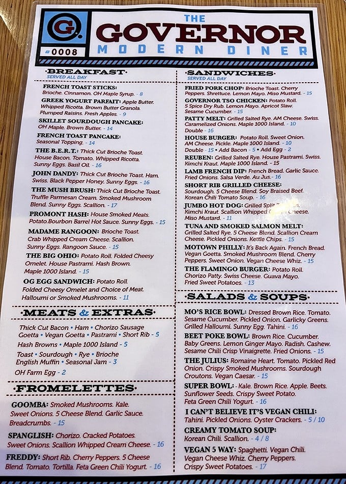This isn't your grandpa's diner menu! From "Madame Rangoon" to "The Mush Rush," each cleverly named dish promises a culinary adventure.