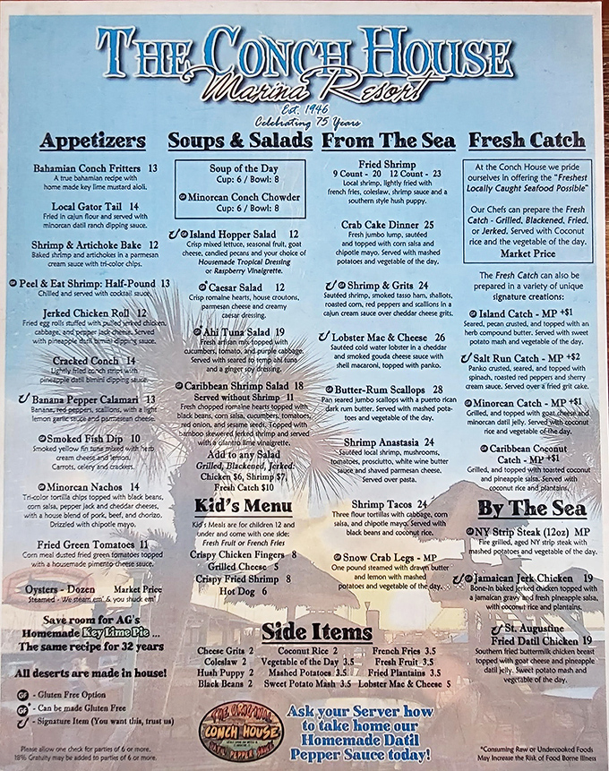 A menu that reads like a love letter to the sea. The hardest relationship you'll have today is choosing just one dish.