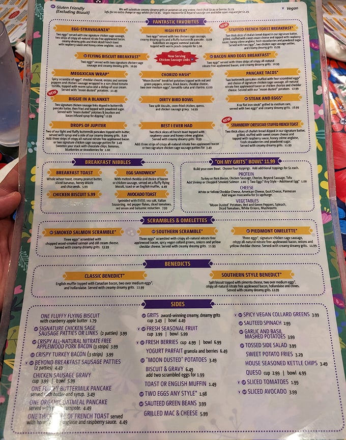 This isn't just a menu—it's a roadmap to breakfast nirvana with enough options to require multiple visits and stretchy pants.