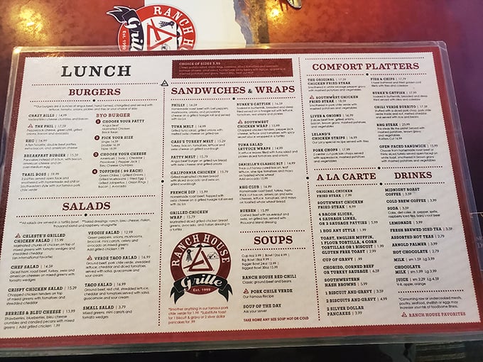 A menu that doesn't need fancy fonts or pretentious descriptions—just honest food that makes decision-making the hardest workout you'll get all day.