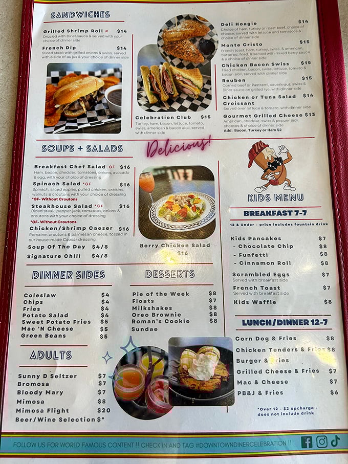 A menu that reads like a love letter to American comfort food, with prices that won't require a second mortgage.