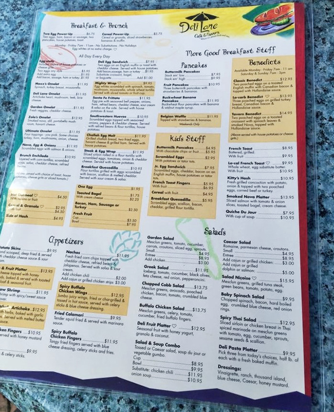 The menu reads like a love letter to breakfast classics, with the Benedict section deserving its own special place in the morning meal hall of fame. 