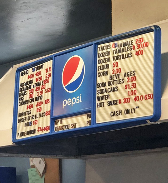The menu board tells you everything you need to know: simplicity is the ultimate sophistication. Cash only, please—they're too busy making perfect food to swipe cards.