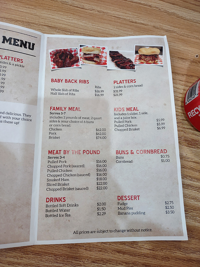 Life's important decisions laid bare. This menu isn't just a list of options—it's a roadmap to happiness, one smoked meat at a time.