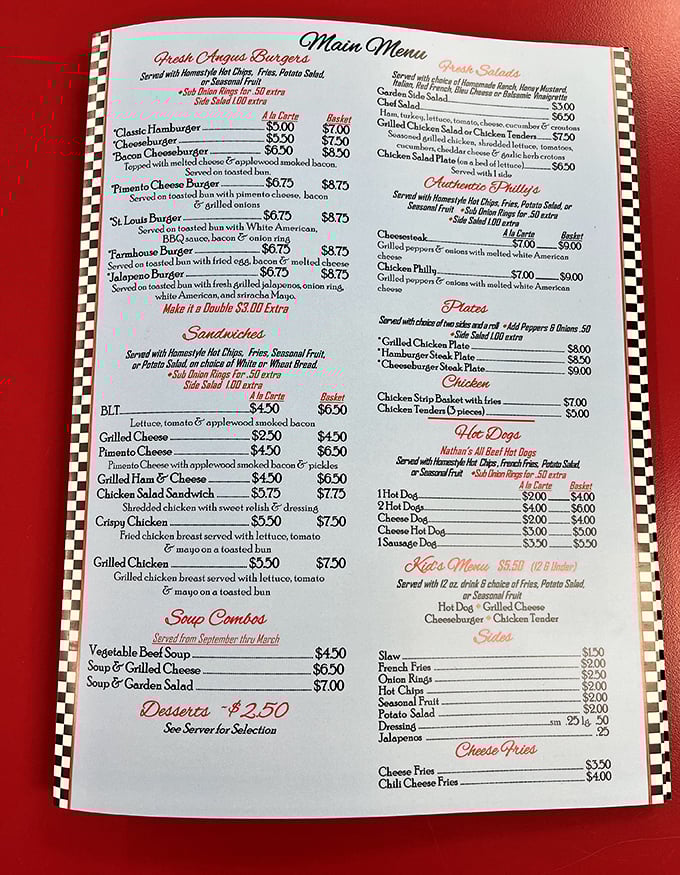 A menu that doesn't need fancy fonts or pretentious descriptions—just honest food that promises satisfaction without requiring a dictionary to order.