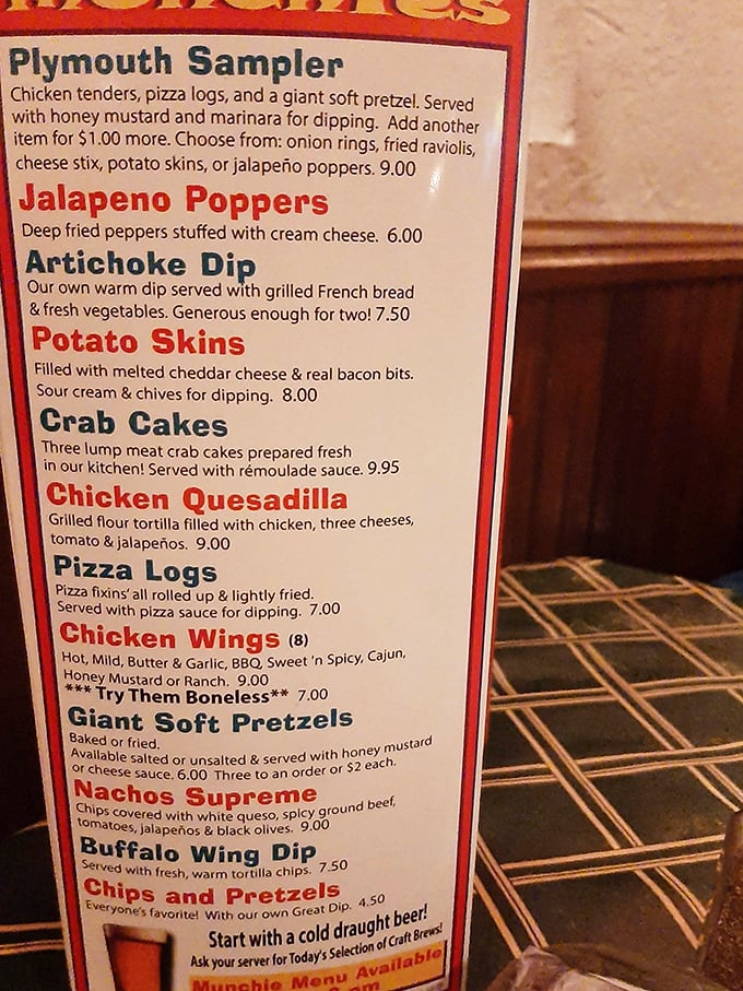 The menu reads like a comfort food love letter – each item promising the kind of satisfaction that makes diets tomorrow's problem.
