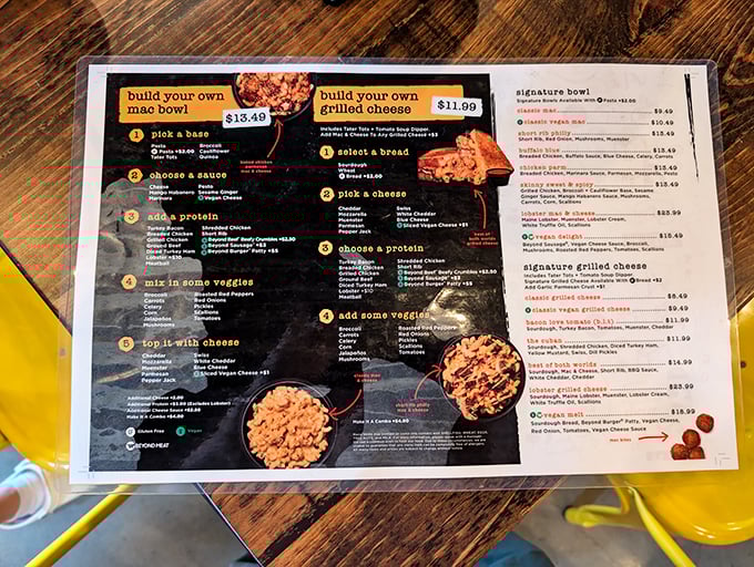 The menu at Fast Eddie's isn't just a list of food—it's a roadmap to delicious possibilities, with build-your-own options for the culinary adventurers.