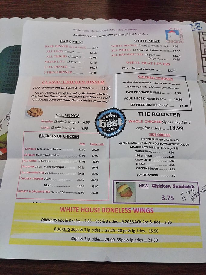 The menu at White House Chicken reads like a love letter to poultry. Dark meat or white meat? That's the existential question you'll face here.