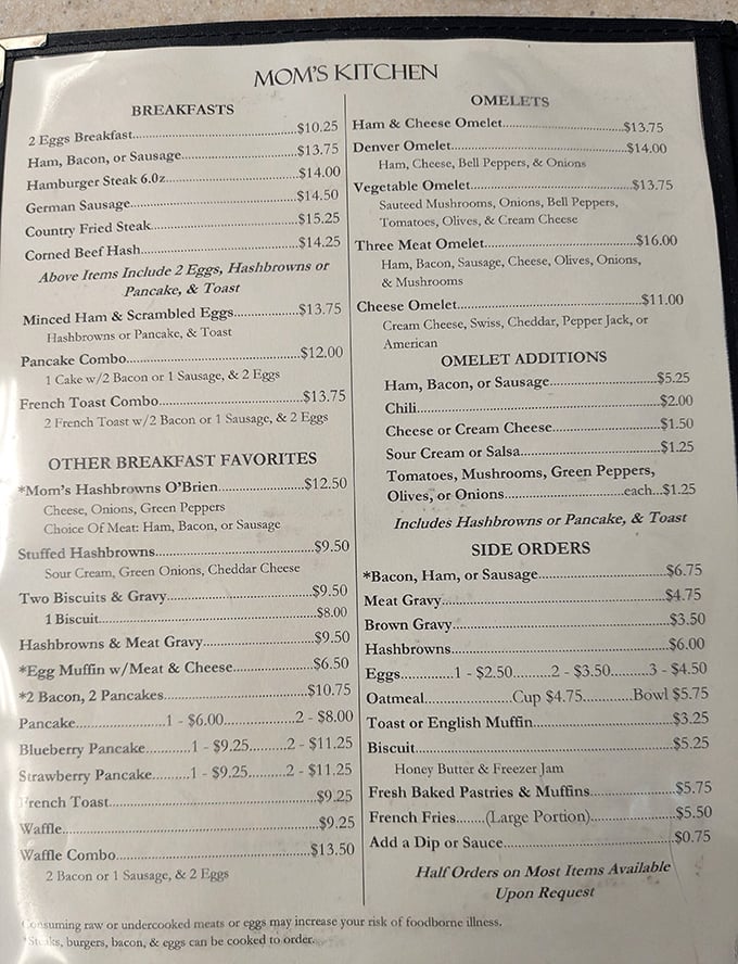 A menu that reads like a breakfast greatest hits album – every track's a winner, no skips necessary.