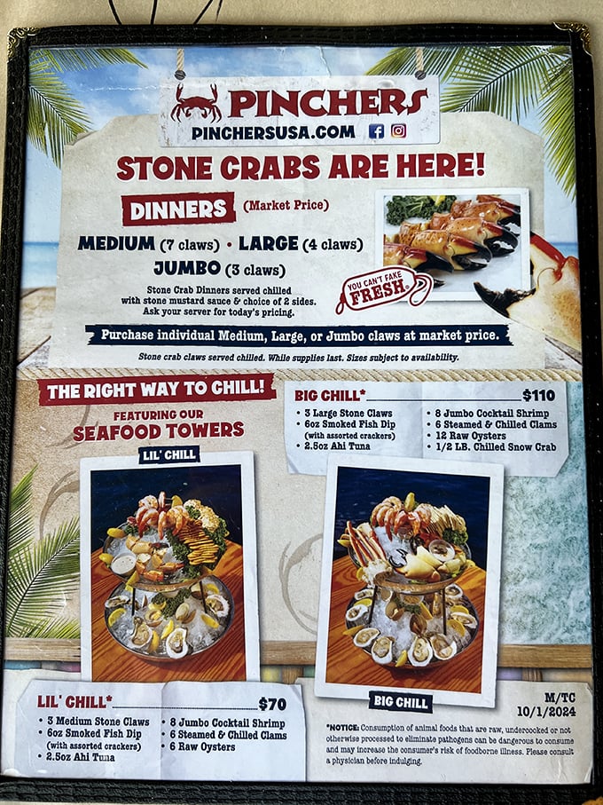 Stone crabs aren't just a menu item—they're an event. These seafood towers are Florida's answer to the question, "What would Neptune order?" 