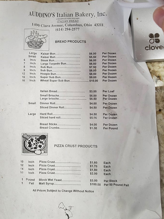 A menu that hasn't changed in decades because perfection needs no updates. These bread products have launched thousands of Columbus family dinners.