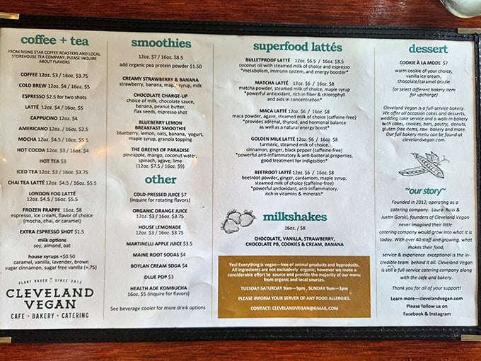 A menu that reads like a love letter to plant-based possibilities, proving vegan food can be both virtuous and indulgent in the same delicious breath.