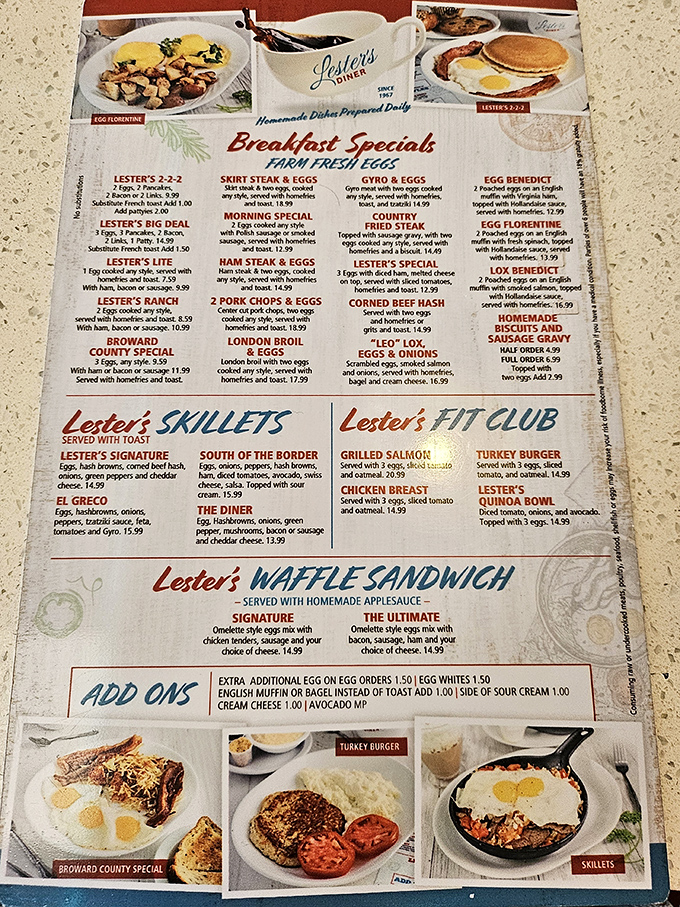 A menu that requires both reading glasses and a strategy session—this is what decision paralysis looks like in paper form.