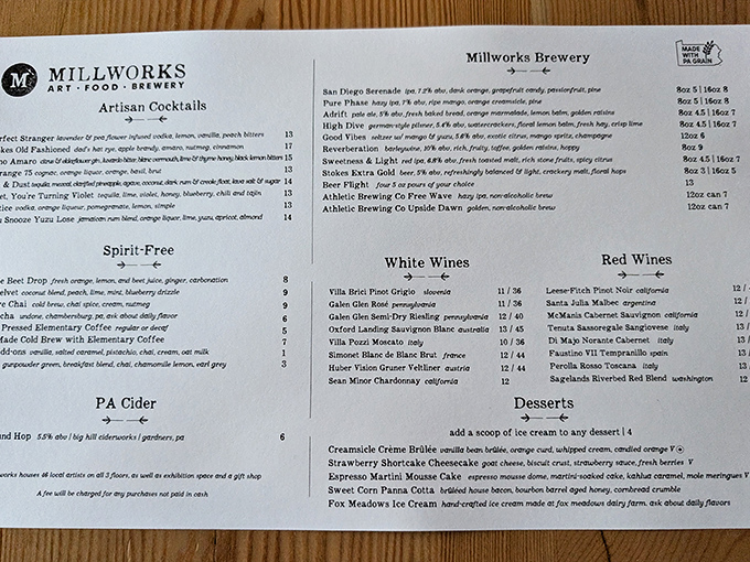 A menu that reads like a love letter to Pennsylvania's farms, forests, and streams—each item a chapter in a delicious story.