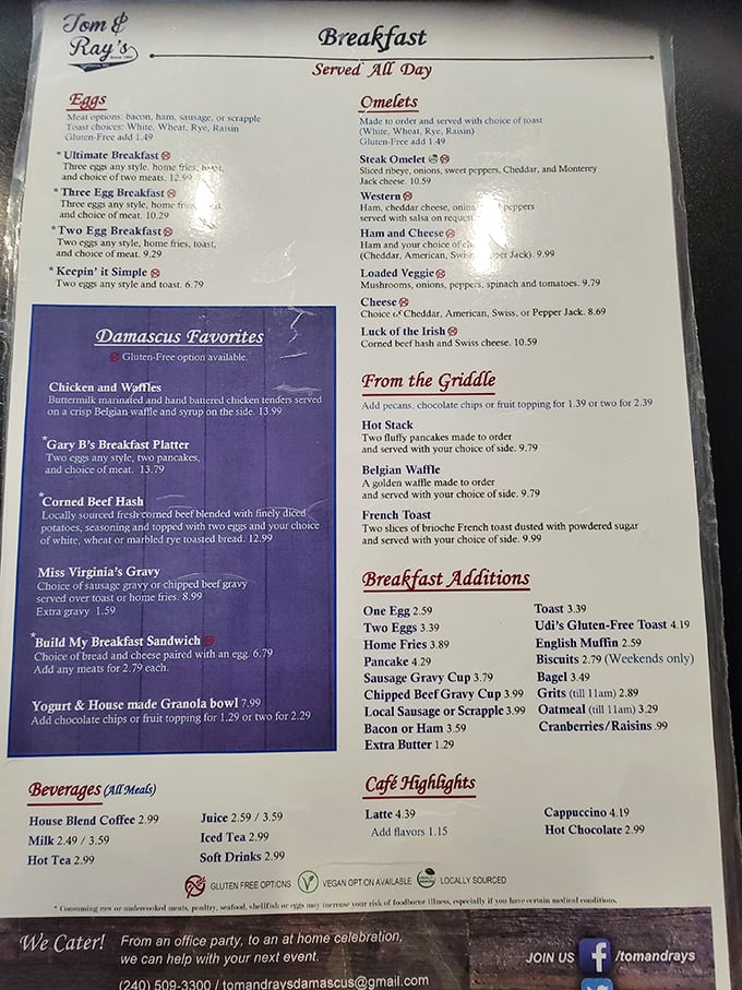 A menu that reads like a love letter to morning comfort – no fancy fonts required.