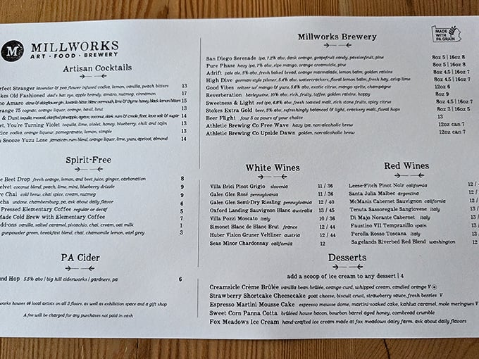 A menu that reads like a love letter to Pennsylvania's farms, forests, and streams—each item a chapter in a delicious story.