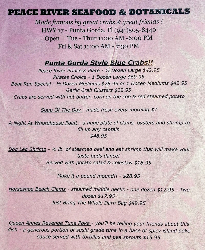 A menu that reads like seafood poetry. "A Night At Whorehouse Point" isn't what your grandmother thinks—unless she loves platters of oysters, clams, and shrimp.
