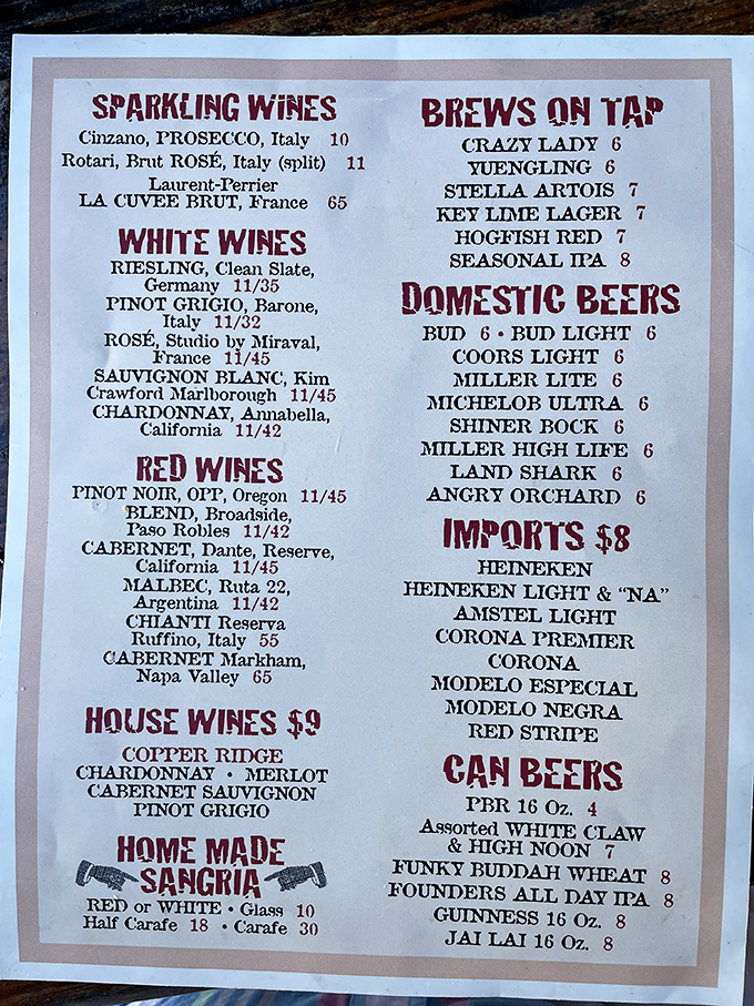 A drink menu that reads like a vacation itinerary. The hardest decision you'll make today is which tropical concoction to try first.