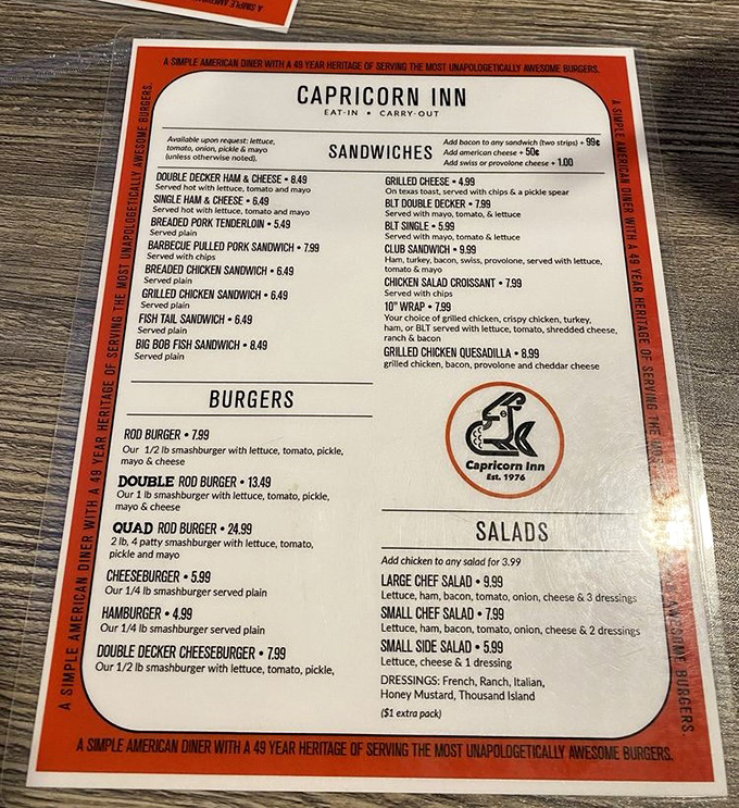 This menu isn't just a list of options—it's a declaration of burger independence. The "unapologetically awesome" promise isn't marketing; it's a mission statement.