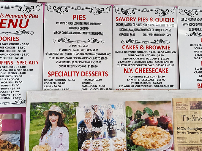 The menu board reads like a love letter to indulgence. Notice they don't waste precious space on salads – these folks understand priorities.