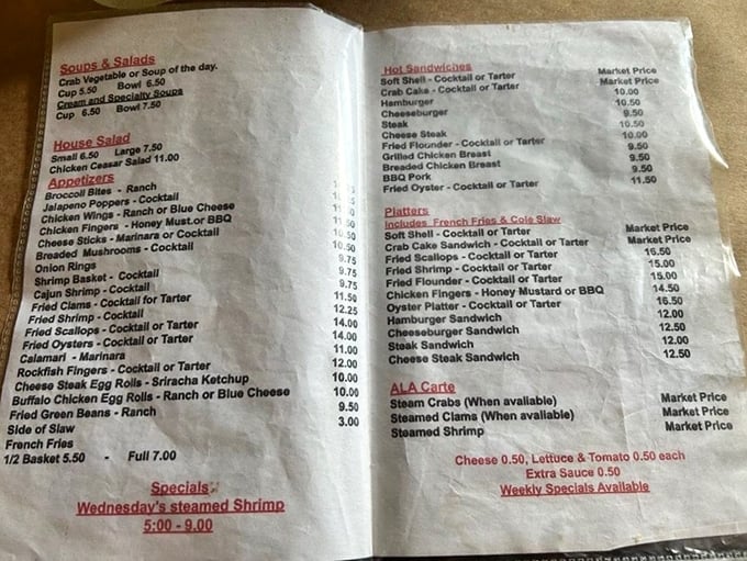 A menu that hasn't changed because it doesn't need to—seafood classics executed with the confidence of decades of practice.