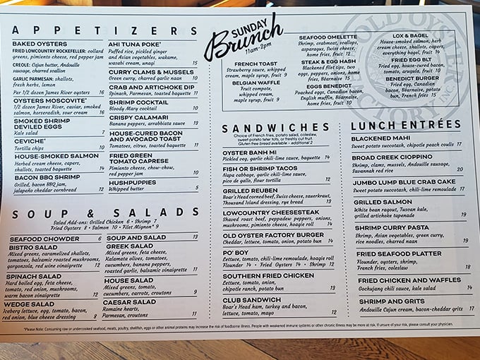 The menu reads like a love letter to the Atlantic, with each dish promising a different way to fall for coastal Carolina cuisine.