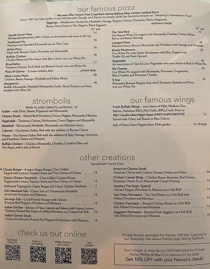 A menu that reads like an Italian-American greatest hits album. The hardest part isn't choosing—it's convincing yourself not to order everything.