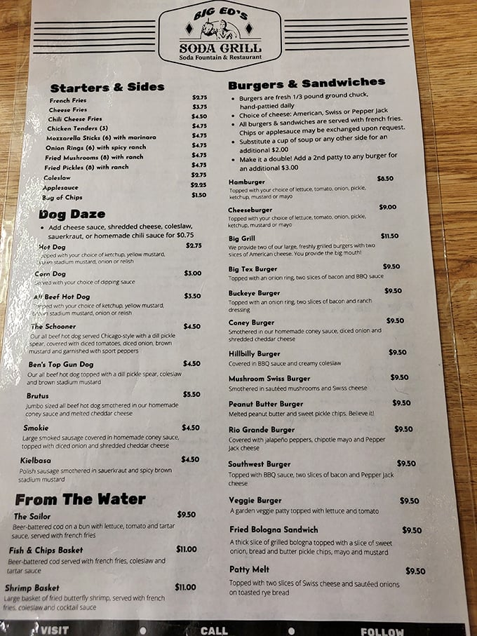 This menu isn't offering deconstructed anything or foam of any kind—just honest-to-goodness American classics that your taste buds will thank you for.