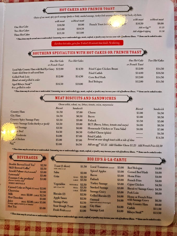 This isn't just a menu—it's a roadmap to happiness. The hardest decision you'll make today is choosing between all these Southern classics.