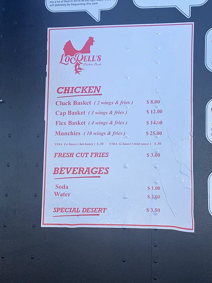 Simplicity at its finest—a focused menu that doesn't waste time with distractions when chicken perfection is the mission.