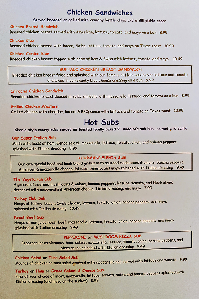The menu reads like a love letter to indulgence—each chicken sandwich option more tempting than the last.