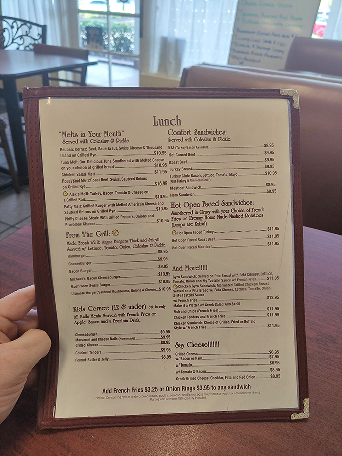 The menu at Ally's reads like a love letter to American classics. Each laminated page promises a different path to happiness.