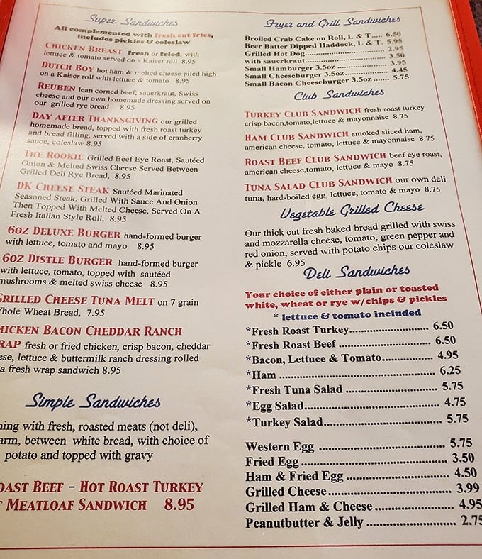 A menu that reads like a love letter to comfort food classics, where every sandwich tells a story of Pennsylvania tradition.