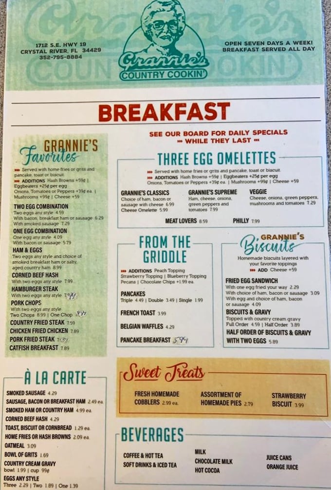 This menu isn't trying to impress food critics—it's aiming straight for your childhood memories and hungry stomach.