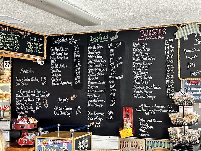 Blackboard menus: where decisions become deliciously difficult. Each chalky promise of culinary satisfaction makes you wish you had three stomachs.