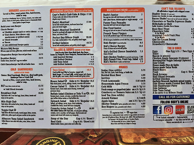 A menu that doesn't need fancy fonts or pretentious descriptions—just honest food that makes decision-making the hardest part of your morning.