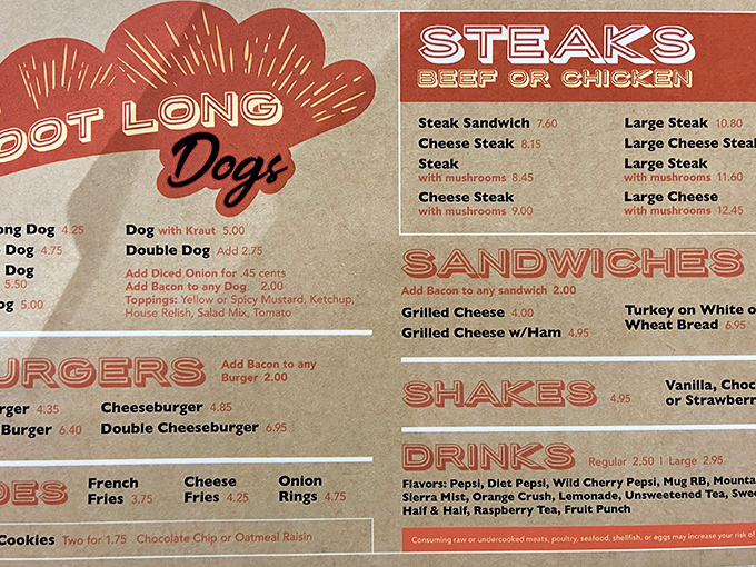 The menu at The Dog House reads like a love letter to American comfort food classics—straightforward, unpretentious, and utterly irresistible. 