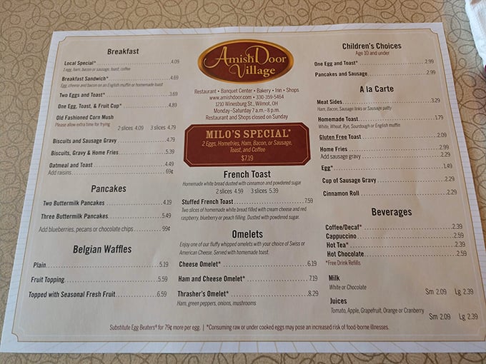 Breakfast at the Amish Door isn't just a meal—it's a morning sermon on the religion of comfort food. Milo's Special might change your life.