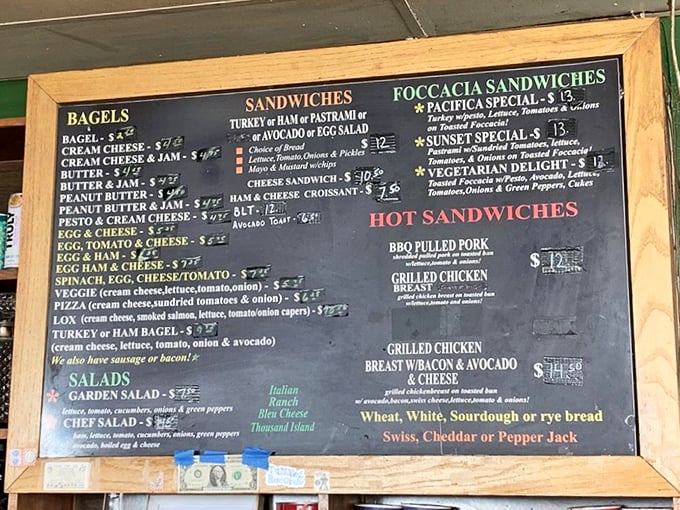 The chalkboard menu tells you everything you need to know – this is a place that values substance over style and knows exactly what it does well.